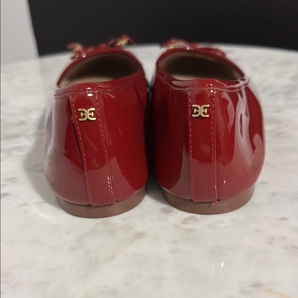 Sam Edelman | Shoes | Sam Edelman Red Flats With Gold Accents | Poshmark